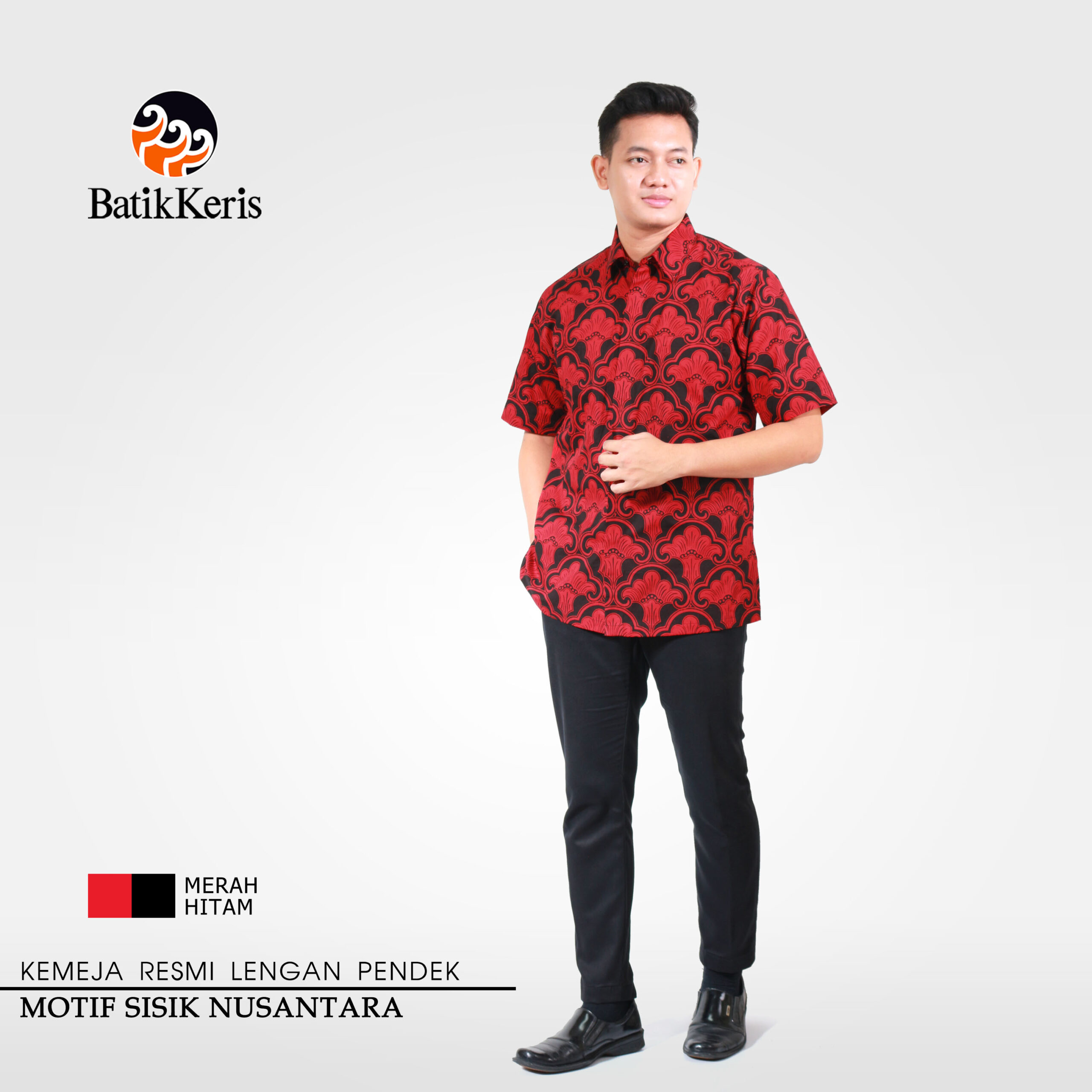Kemeja Reguler Fit Batik Lengan Pendek Motif Sisik Nusantara - Batik ...