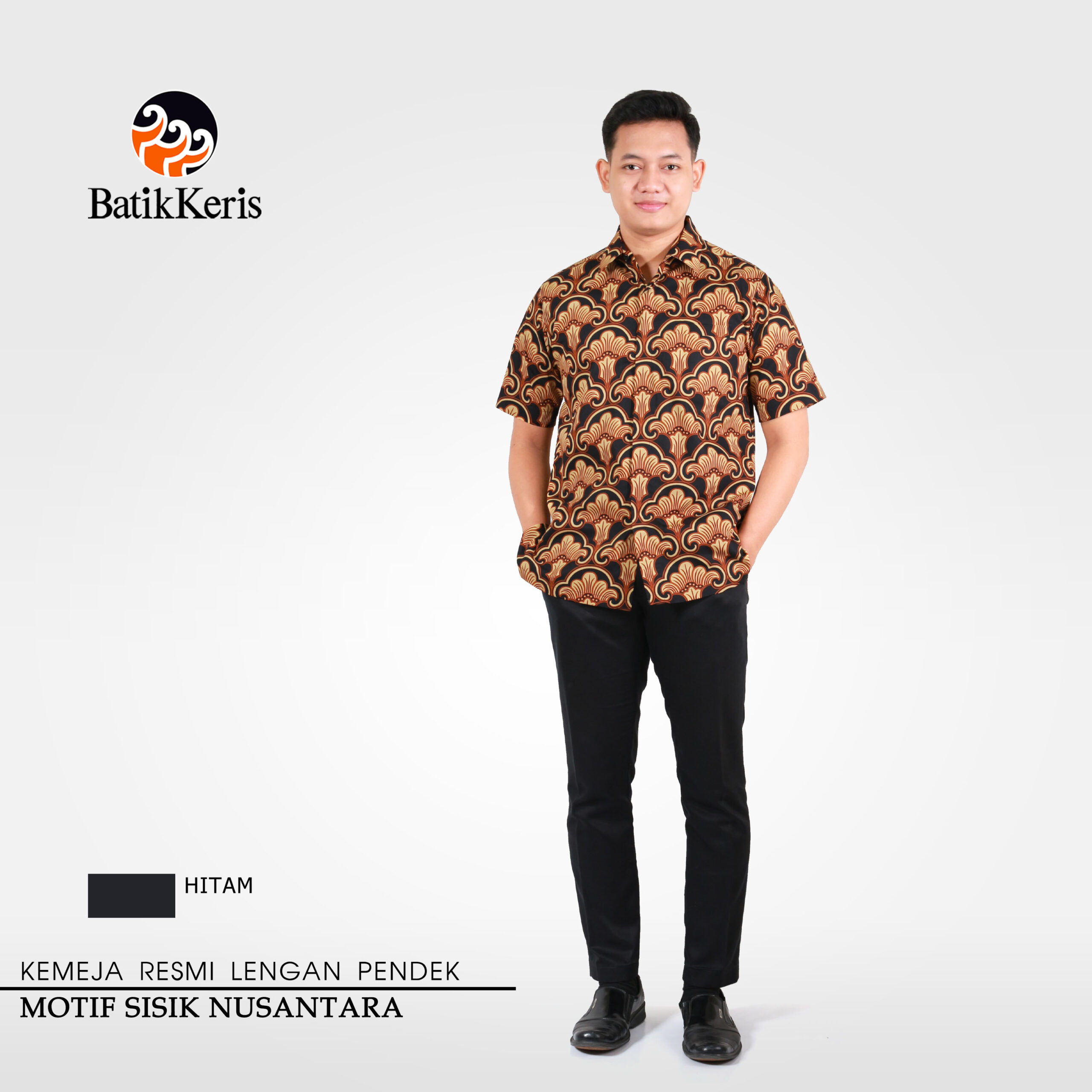 Kemeja Reguler Fit Batik Lengan Pendek Motif Sisik Nusantara - Batik ...