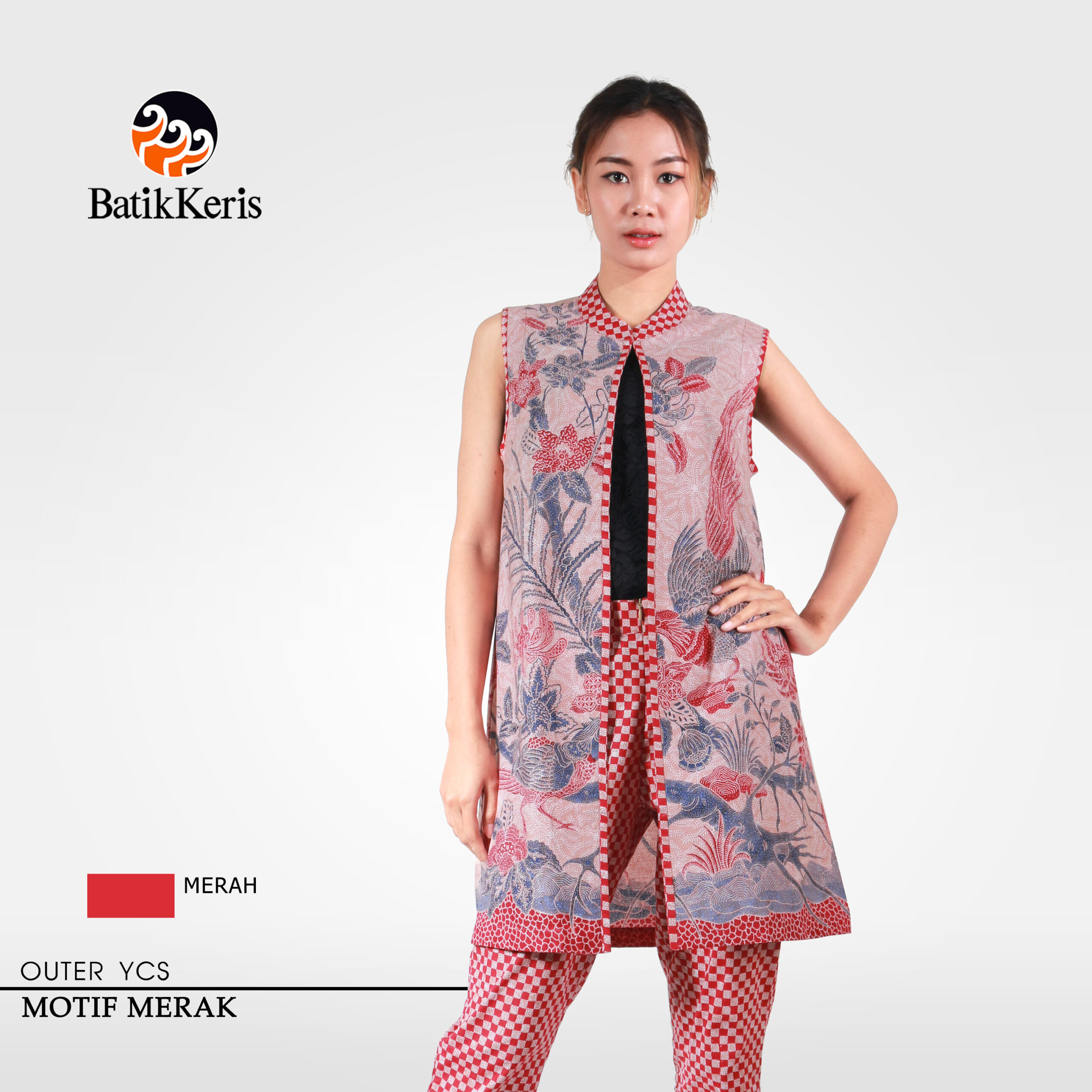 Outer YCS Batik Motif Merak - Batik Keris Online