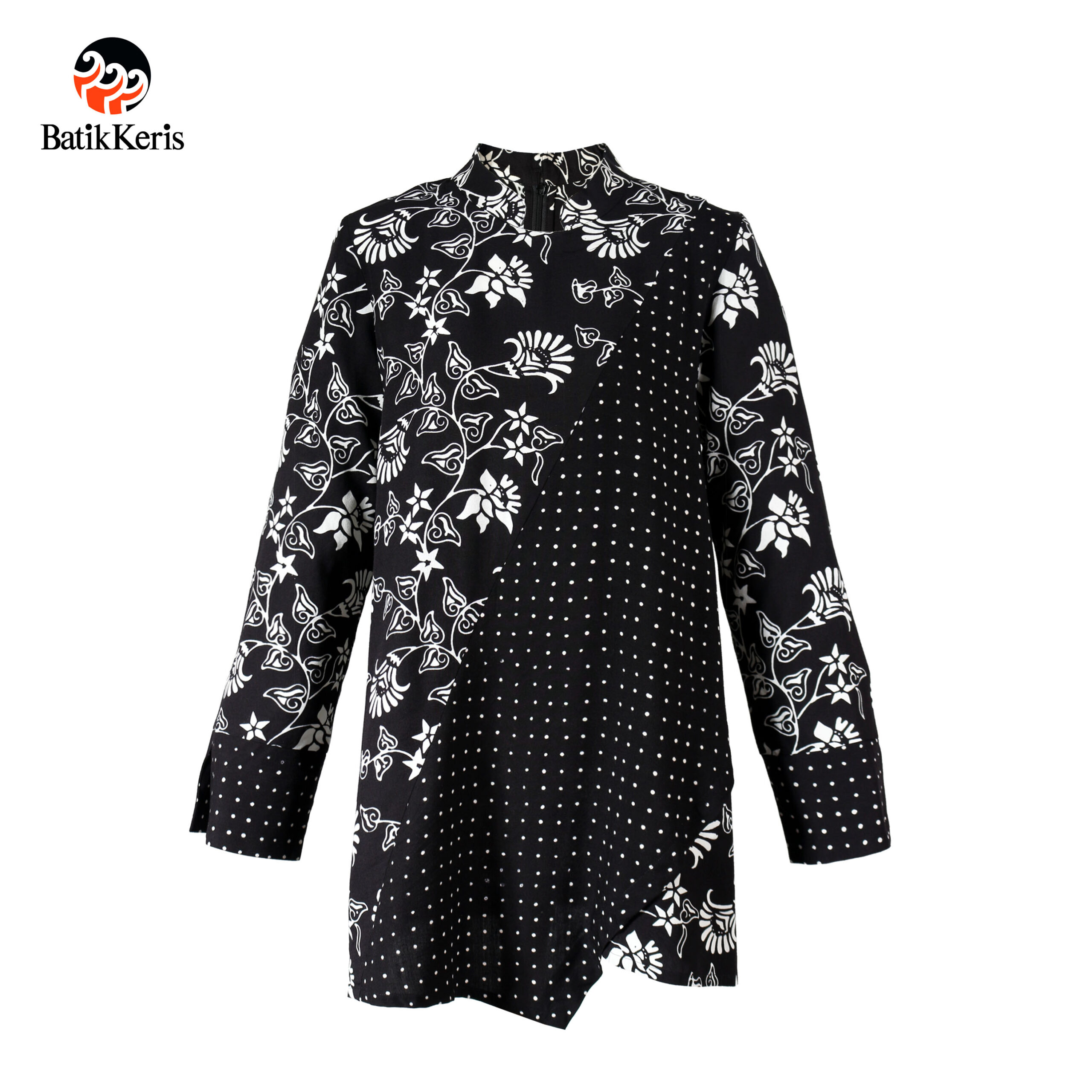 Blouse Batik Lengan Panjang Motif Batik Kombinasi - Batik Keris Online