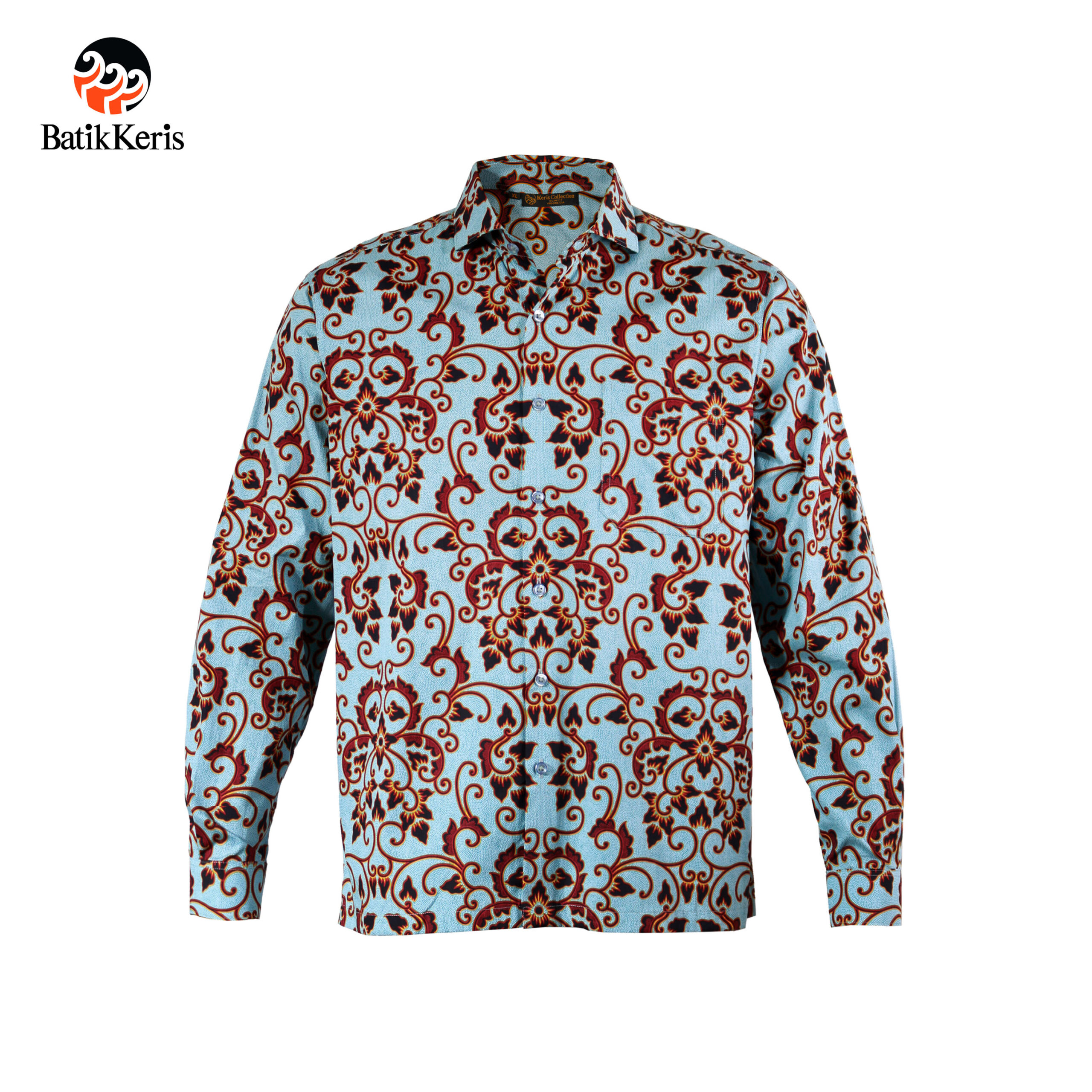 Kemeja Slimfit Batik Lengan Panjang Motif Keris Ukel Romo - Batik Keris ...
