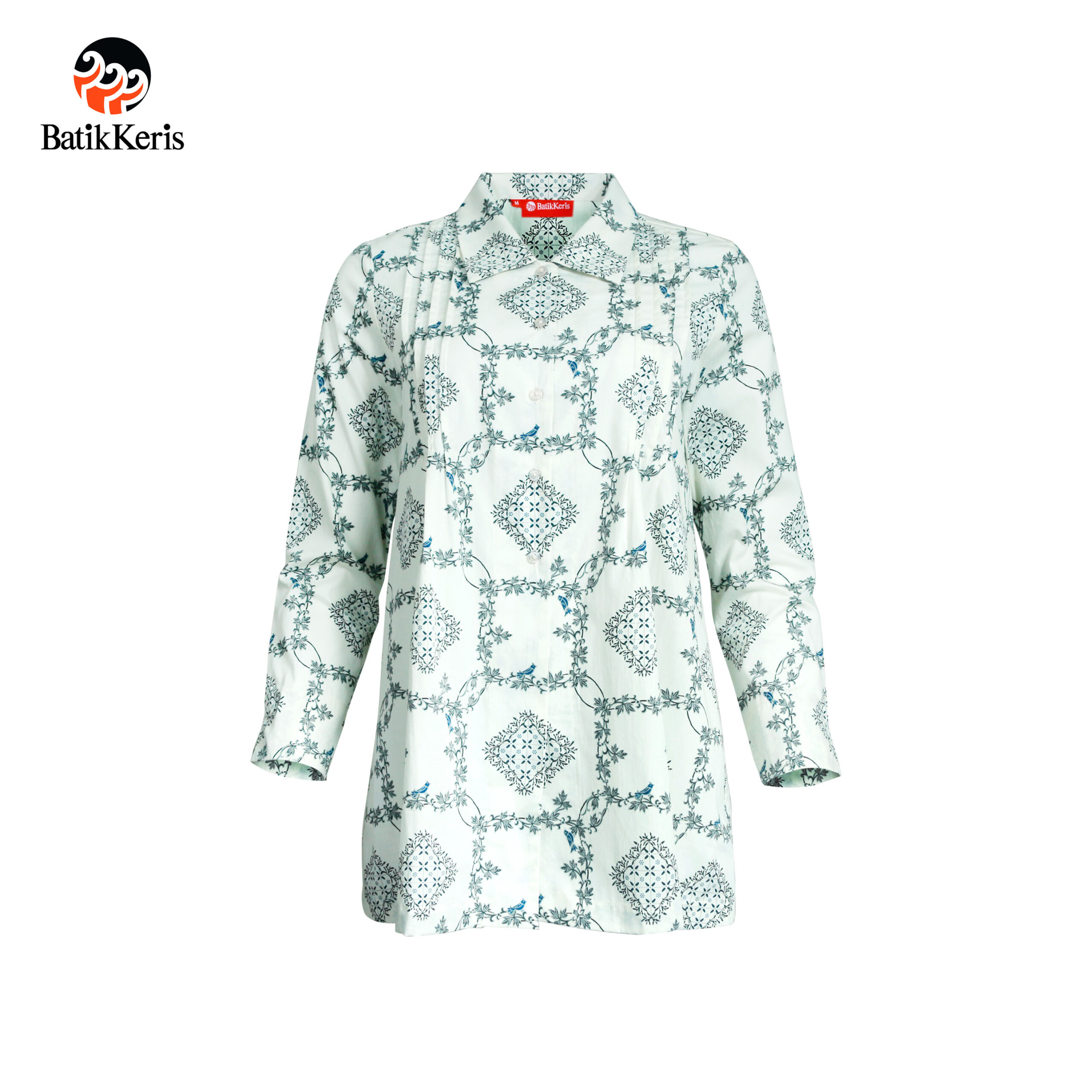 Blouse Tunik Batik Lengan Panjang Motif Keris Harashta - Batik Keris Online