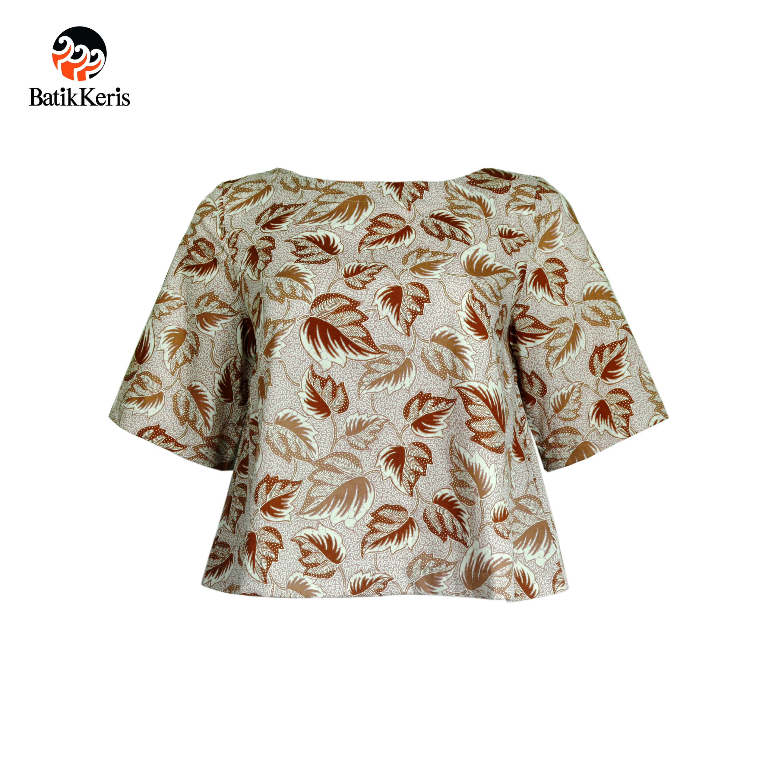 Blouse Batik Lengan Pendek Motif Keris Ron Rahayu - Batik Keris Online