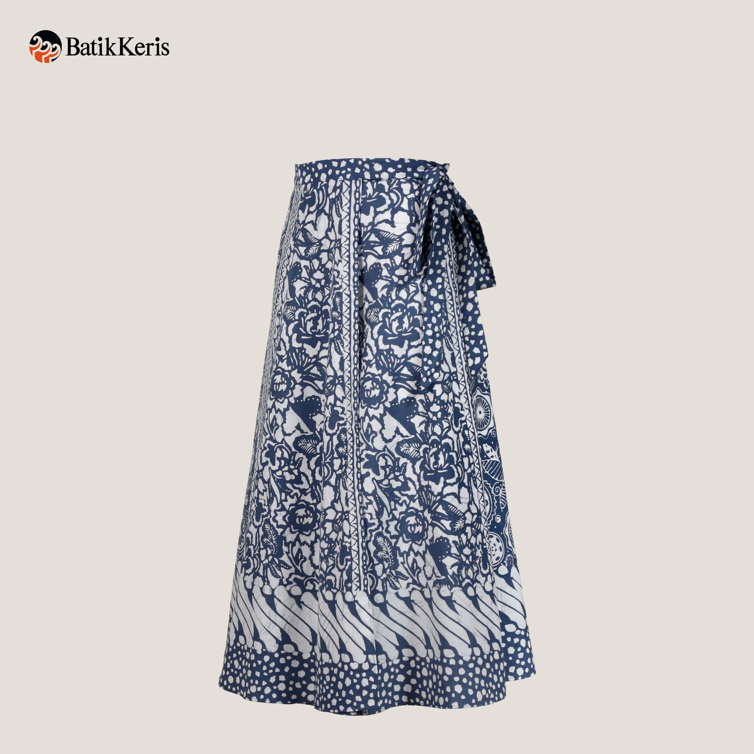 Wrap Skirt Midi Batik Motif Drik Cipto Roso Kombinasi Bunga - Batik ...