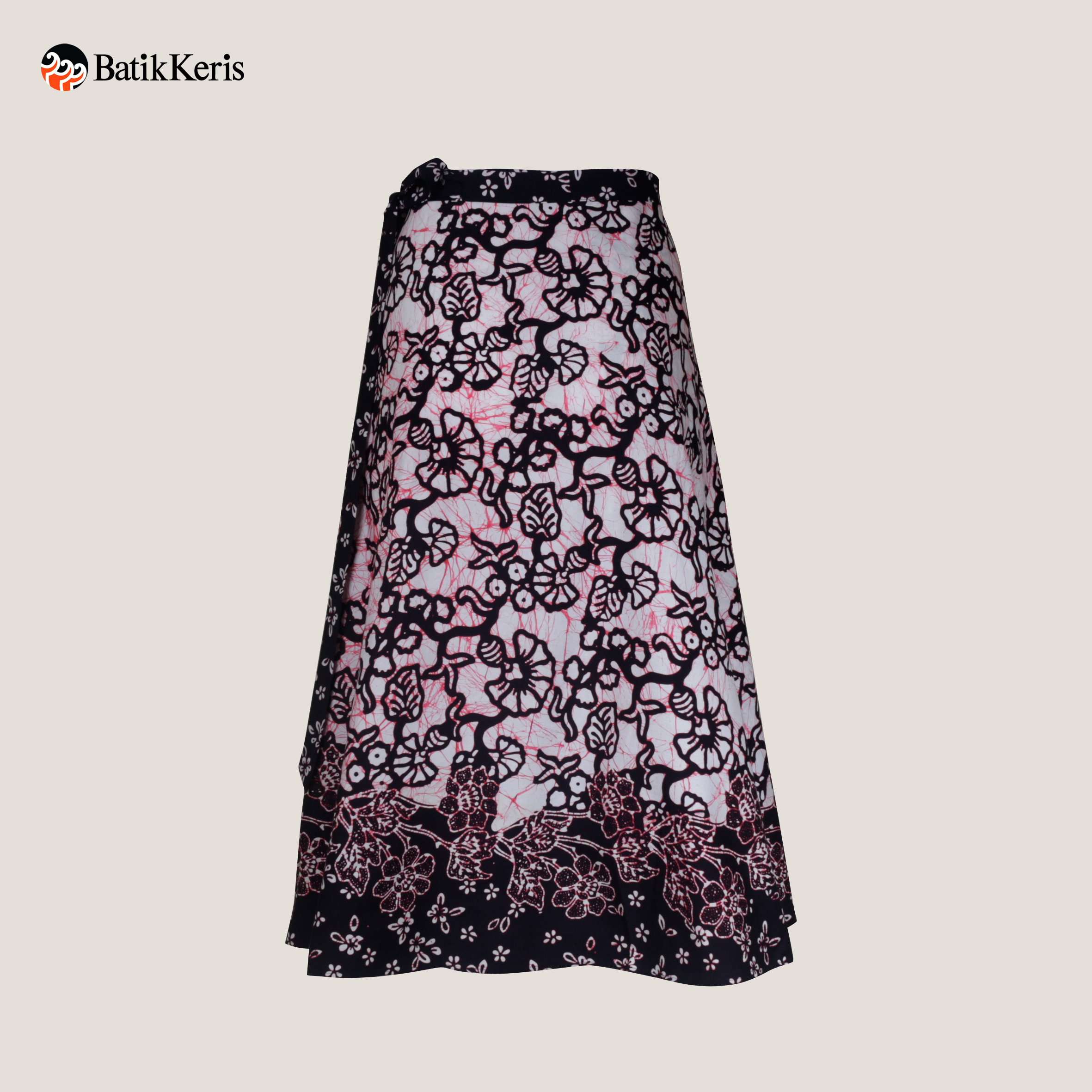 Wrap Skirt Midi Batik Motif Drik Semanggi Rambat - Batik Keris Online