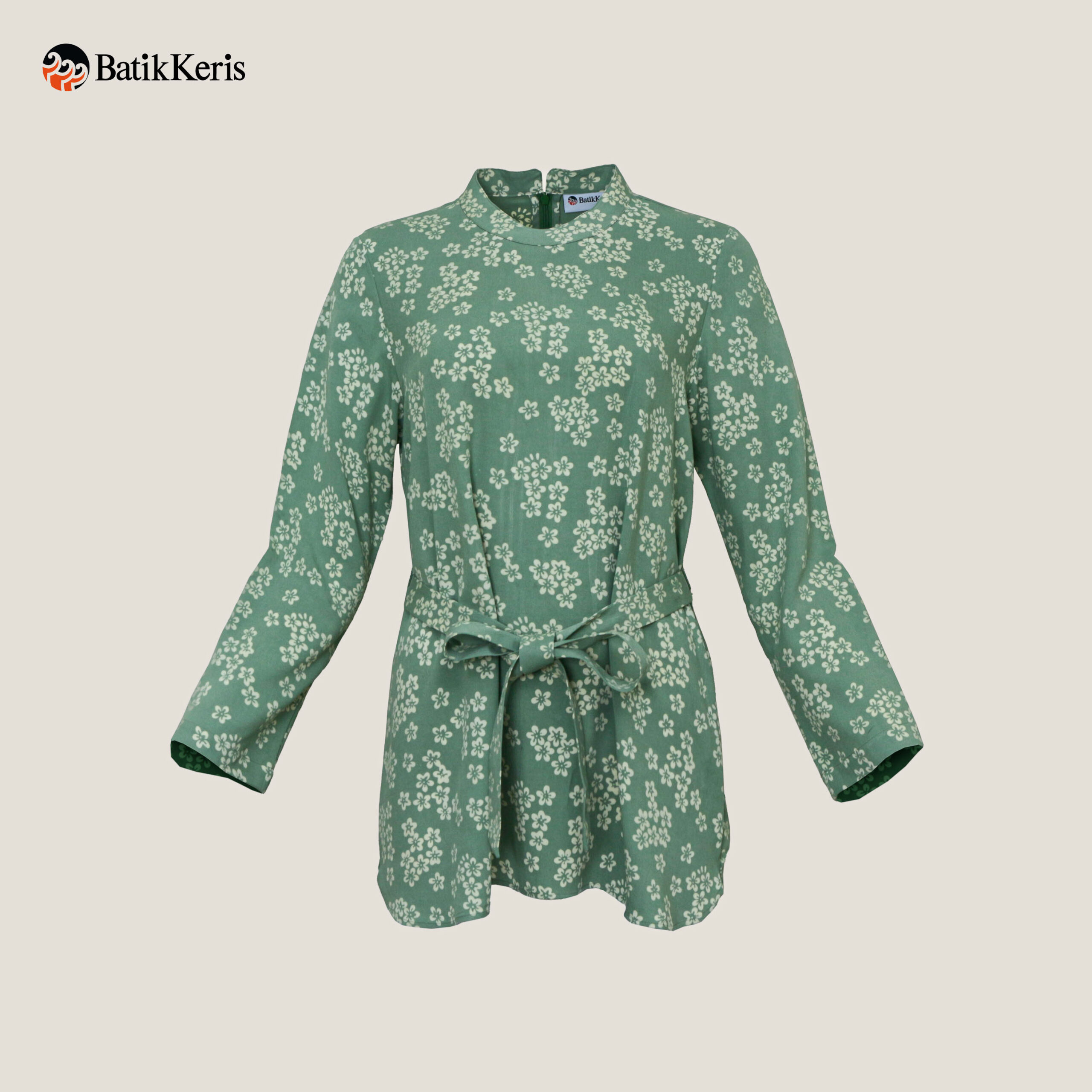 Blouse Tunik Lengan Panjang Motif Bintang-Bintang - Batik Keris Online