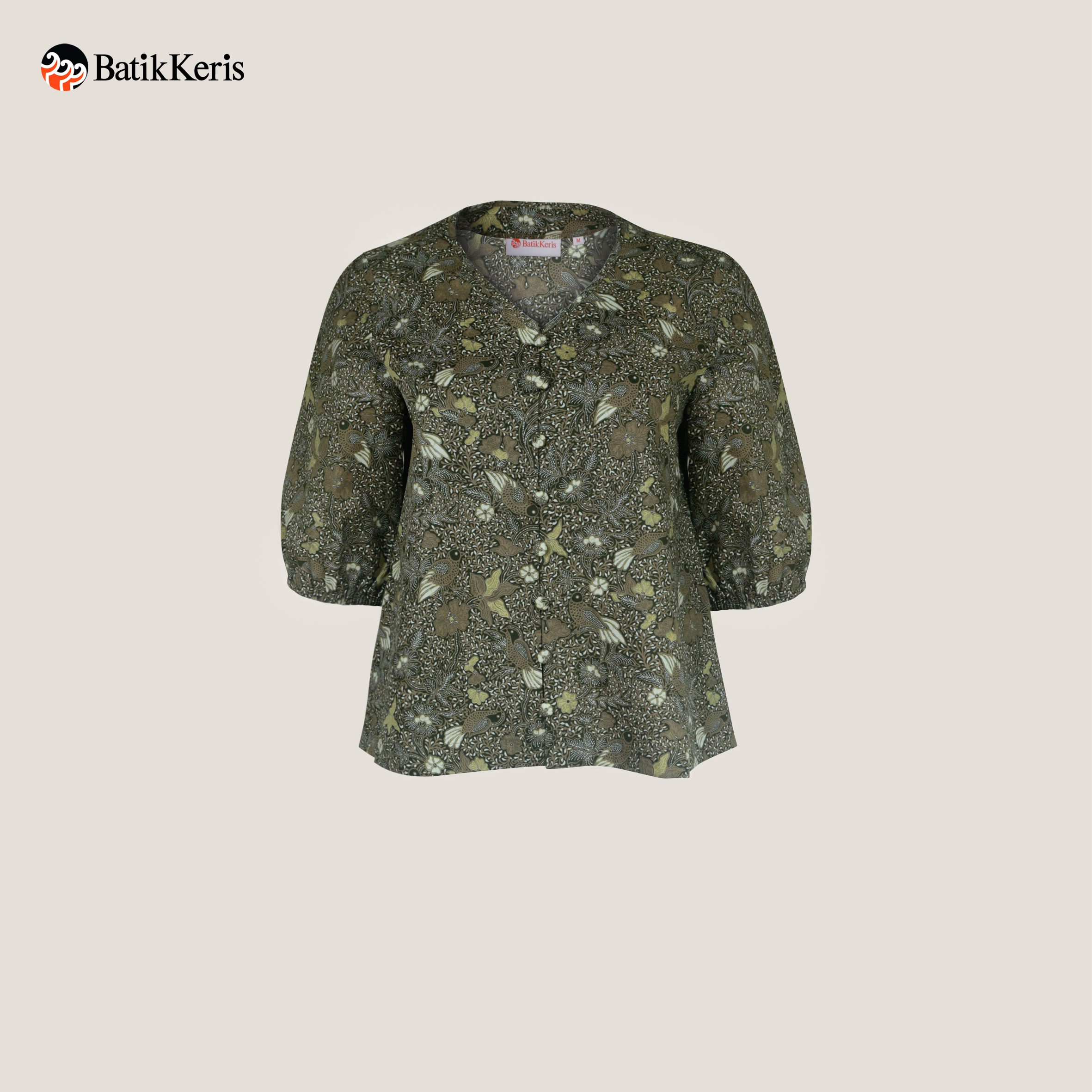 Blouse Batik Lengan Tanggung Motif Keris Pesona Cakrawala - Batik Keris ...