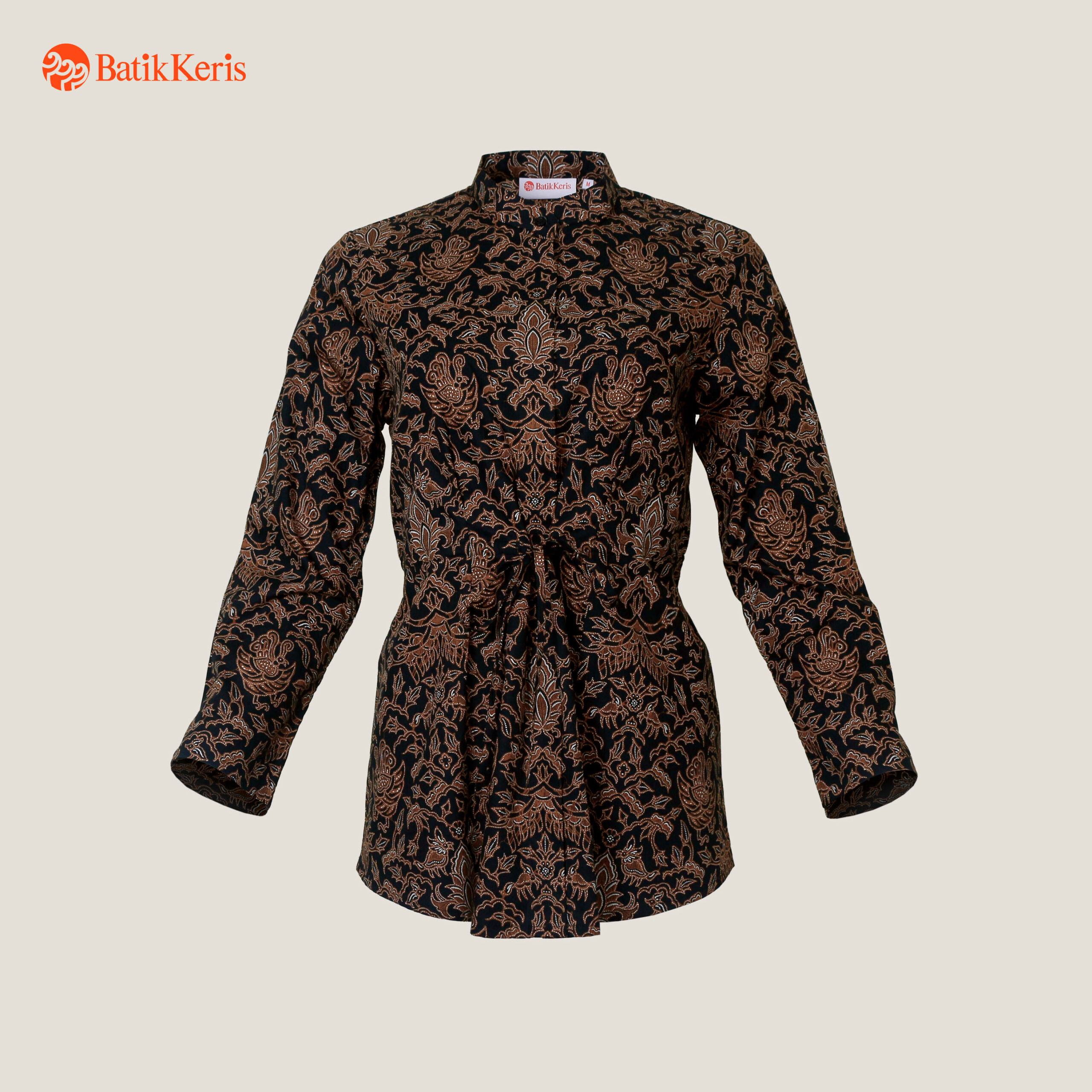 Blouse Tunik Batik Lengan Panjang Motif Keris Iswara Guwiratna - Batik ...