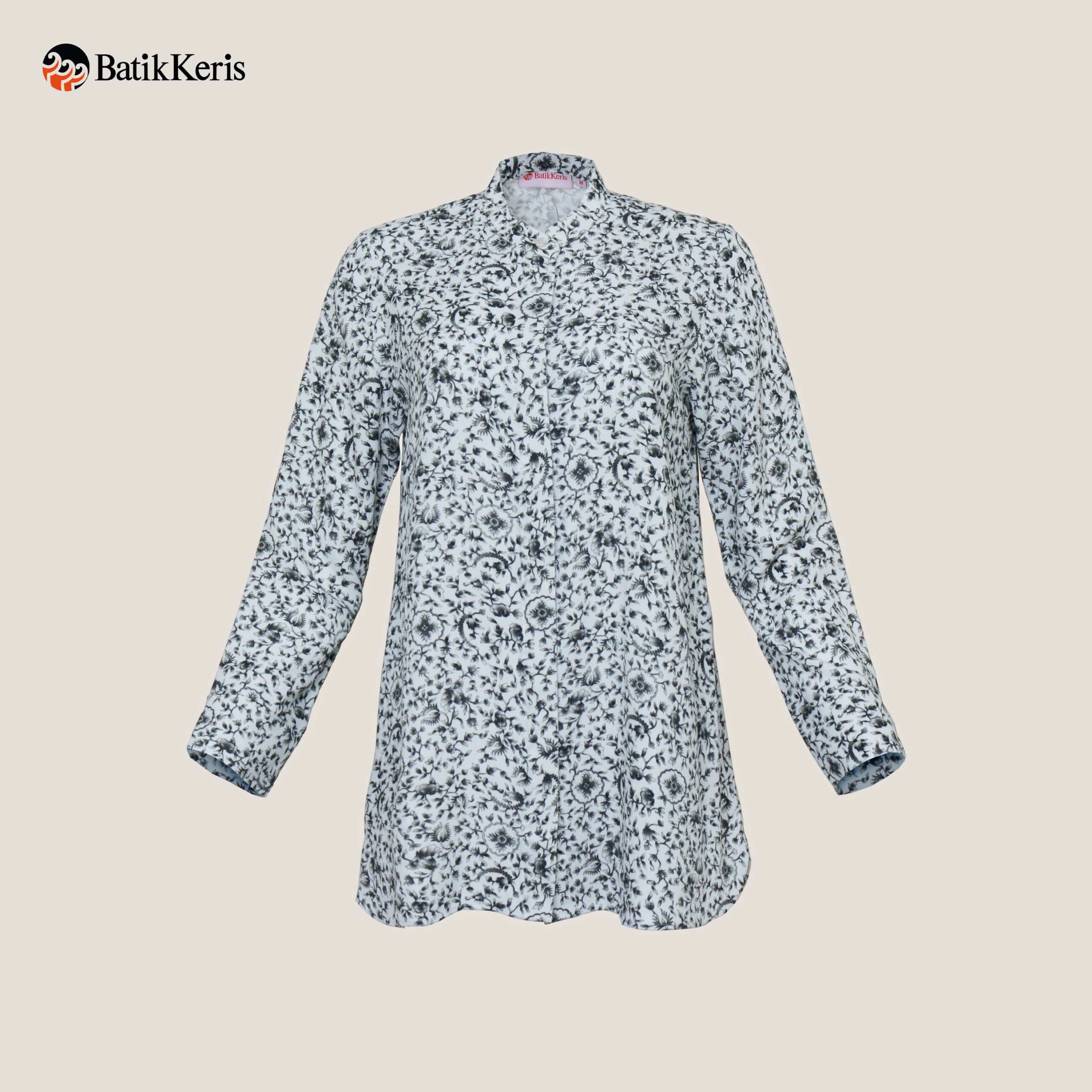 Blouse Tunik Lengan Panjang Motif Keris Juwita Kedaton - Batik Keris Online