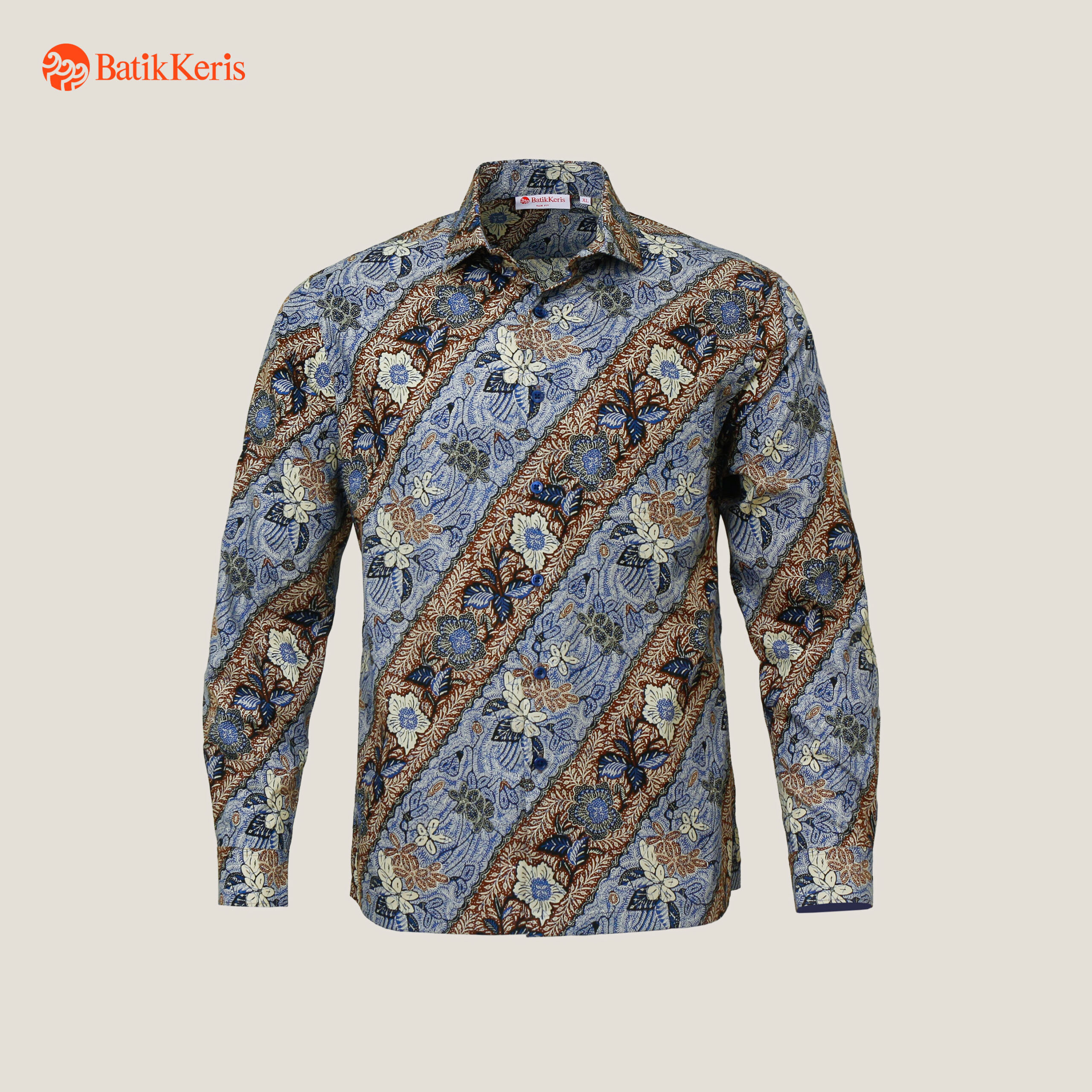 Kemeja Slimfit Batik Lengan Panjang Motif Keris Lereng Puspa Pradapa ...