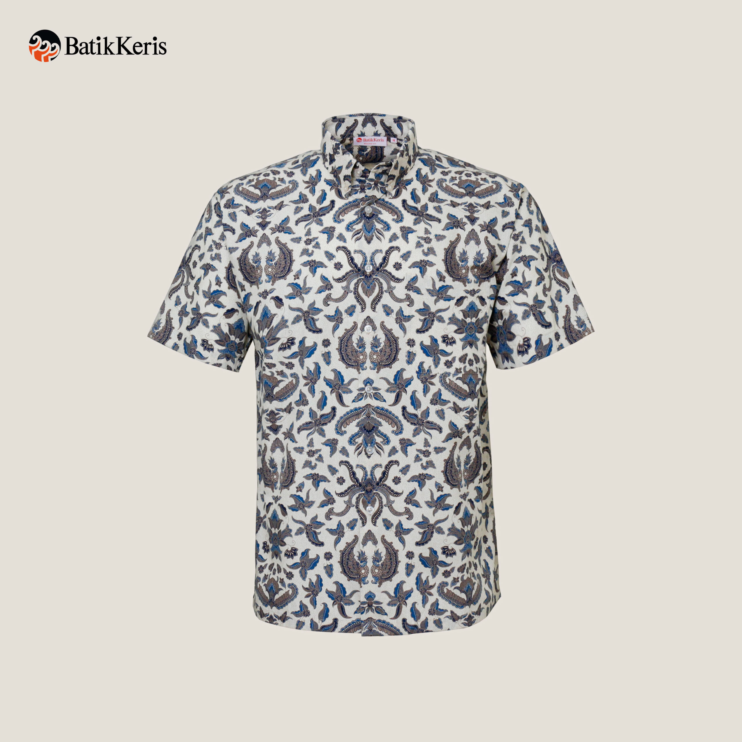 Kemeja Relaxed Fit Batik Lengan Pendek Motif Keris Merak Kasimpir ...