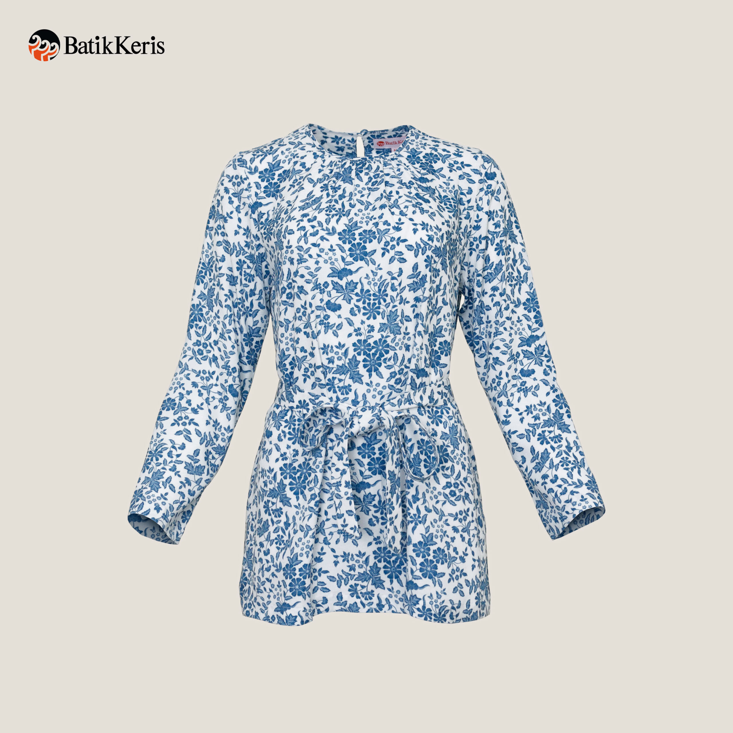 Blouse Tunik Lengan Panjang Motif Keris Sekaran - Batik Keris Online