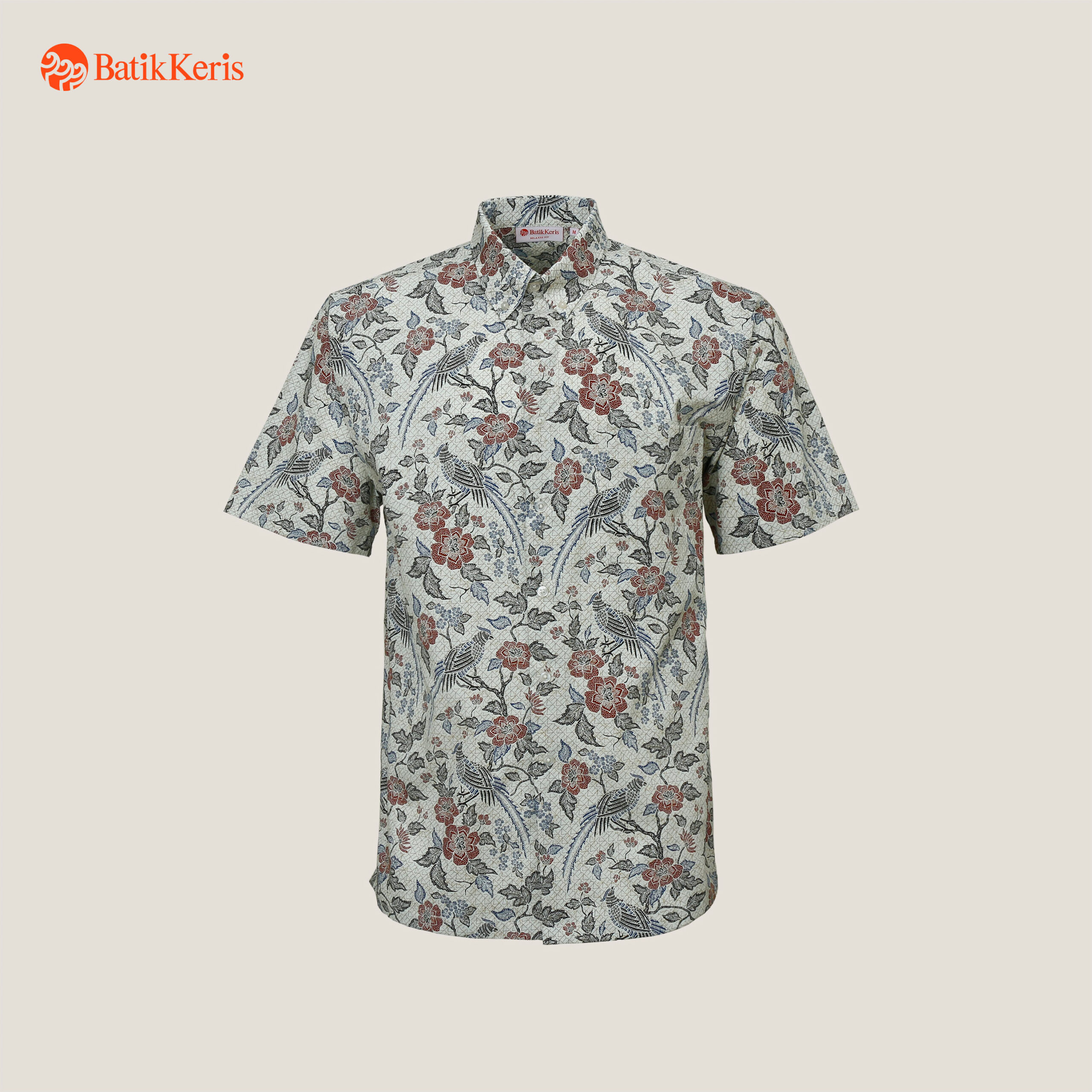 Kemeja Relaxed Fit Batik Lengan Pendek Motif Keris Peksi Sasangka ...